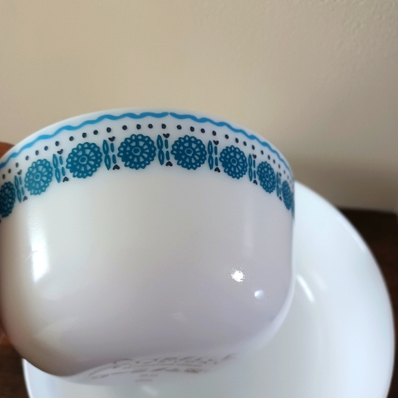 Corelle | Kitchen | New Corelle Glass Bowls White Milk Azure Medallion ...